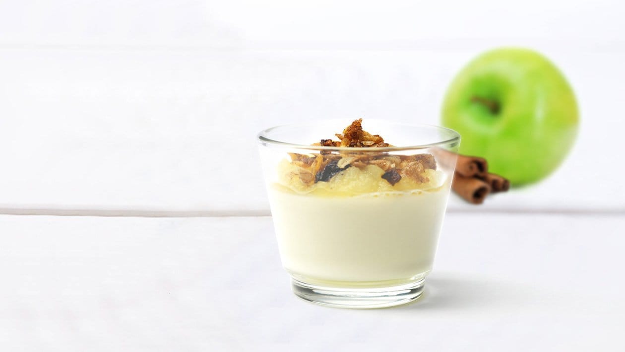 Æble panna cotta med Carte d'Or panna cotta mix - Opskrift